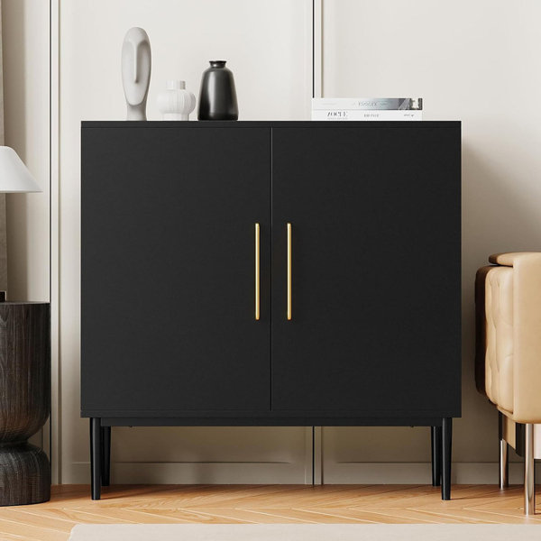 Corrigan Studio® Storage Cabinet with Doors, Free Standing Cabinet, Wooden Buffet Sideboards ...